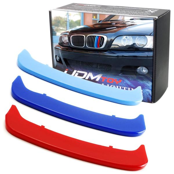 商品名:  iJDMTOY Exact Fit ///M-Colored Grille Insert Trims Compatible With 2002-05 BMW E46 LCI 3 Series 4-Door Sedan 323i ...
