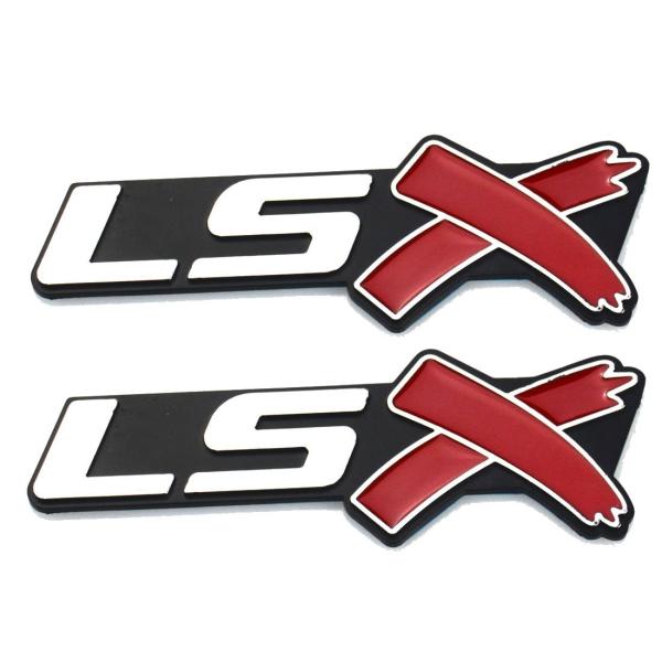商品名: aimoll 2pcs LSX側フェンダー背面蓋ブートトランクエンブレムバッジChevy Camaro Corvette Ls Lt ZL SS Silverado レッド AL Aimoll 2PCS LSX Side Fend...