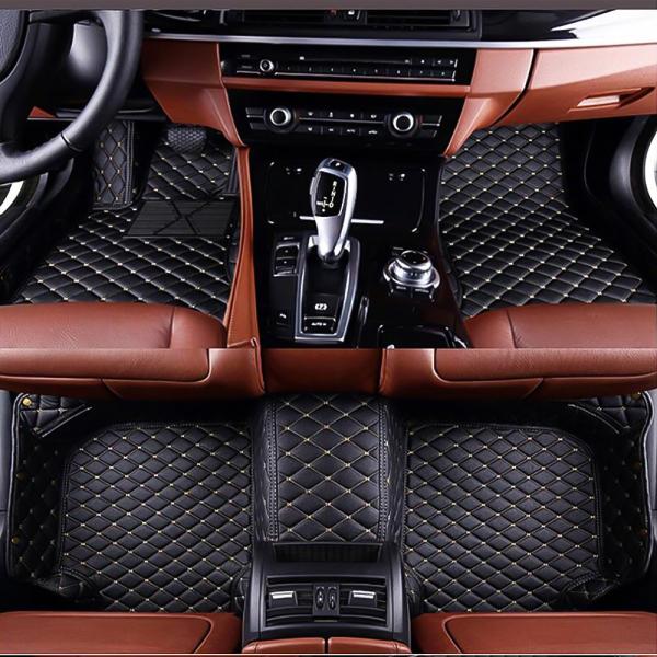 商品名:  Manlon Technology Floor Mats for Volkswagen Tiguan 2009-2016 All Weather Automobile Carpets Liner (Black with Beig...