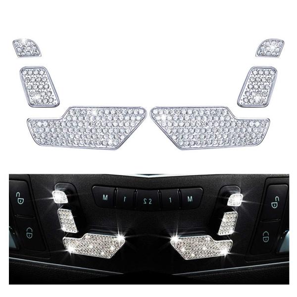 商品名:  1797 Compatible Seat Adjust Button Caps for Mercedes Benz Accessories Parts Bling W204 W212 C117 X156 C E CLA GLA ...