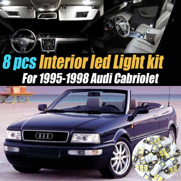 商品名:  8Pc Super White 6000k Car Interior LED Light Bulb Kit Pack Compatible for 1995-1998 Audi Cabrioletブランド: Mr.Brighto...