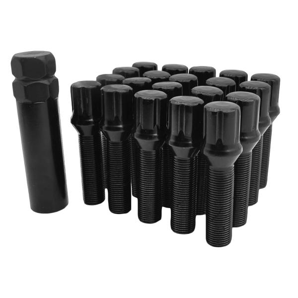 商品名: 20個 ブラック 14x1.5B スプラインチューナー 円錐ラグボルト | 40mm 拡張長さ | ホイールラグ + 2キー | Audi BMW メルセデスベンツ フォルクスワーゲン ポルシェ アフターマーケットホイール付き |...