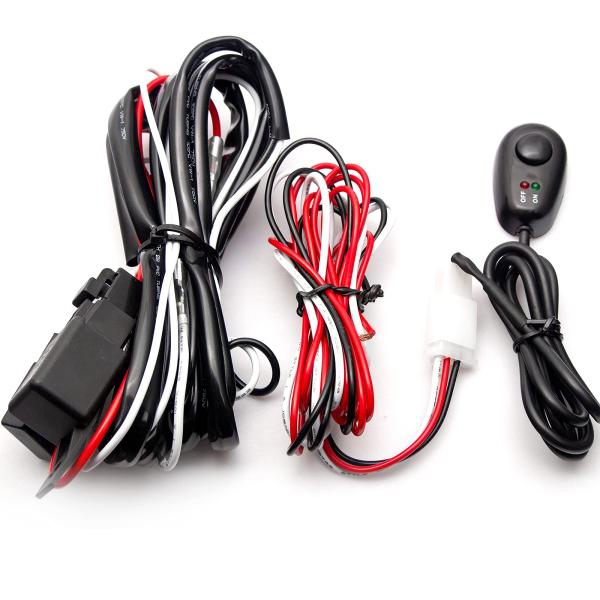商品名:  Xotic Tech 1 Set One Output Relay Wiring Harness with LED Light ON/Off Switch for Aftermarket Fog Lights, Driving ...