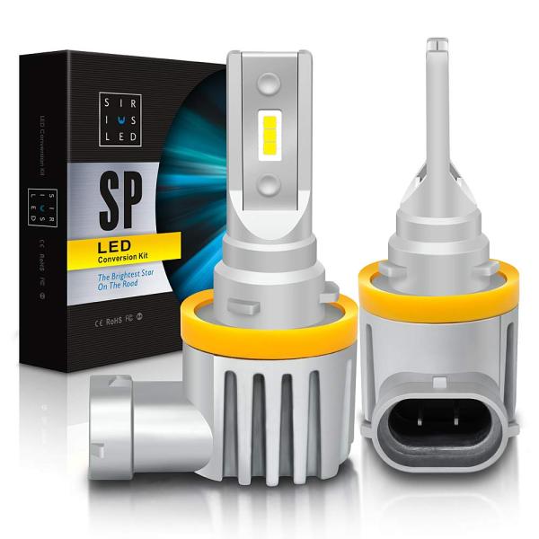 商品名:  SIRIUSLED SP Series H8 H11 High Power Ultra Bright LED Fog Light Bulb 5000 Lumen Super Compact Fanless Pure White ...