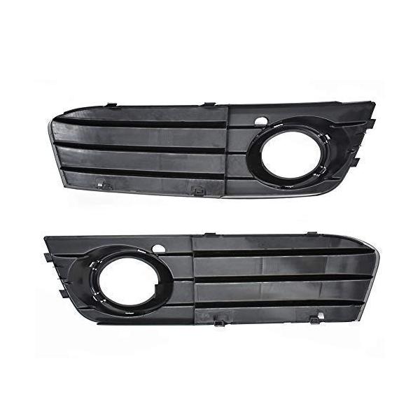 商品名: フロントバンパーフォグライトグリルカバー ペア アウディA4 B8 A4L 2009 2010 2011 2012 8KD 807 681 01C /8KD 807 682 01C Pair Front Bumper Fog Li...