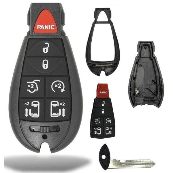 商品名: キーレスエントリー 7ボタン リモートスタートカーキーフォブ M3N5WY783X IYZ-C01C クライスラータウンカントリー ダッジ グランドキャラバン フォルクスワーゲンルータン用 ケース/シェルのみ 1 New Keyl...