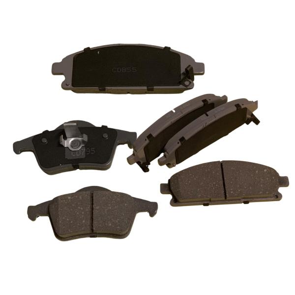商品名:  FRONT and REAR CERAMIC Brake Pads 2 Sets Fits Audi A3, Volkswagen Golf, Eosブランド: Logic Auto高さ: 20.32cm横幅: 15.24cm奥...