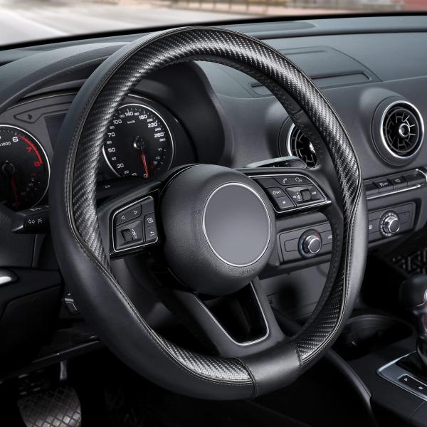 商品名: SEG Direct ハンドルカバー カーボンファイバーパターン Small size[14''-14 1/4''] AU14DIASWC3204 SEG Direct Car Steering Wheel Cover Small...