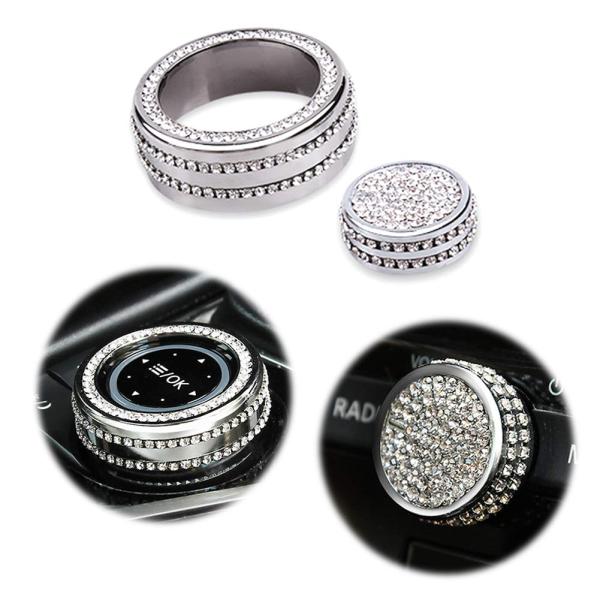 商品名: PGONE キラキラクリスタルアクセサリーパーツ エアコンカバー ACノブキャップ 内装デカール Infiniti Q50用 PGONE Bling Crystal Accessories Parts Air Conditioni...