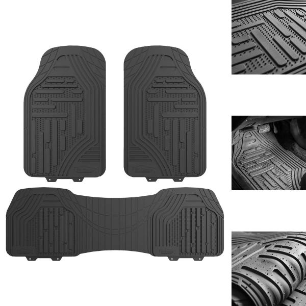 商品名:  TLH Classic Rubber Trimmable Floor Mats Full Set Universal Fit, Gray Colorブランド: TLH高さ: 5.08cm横幅: 45.72cm奥行: 73.66c...