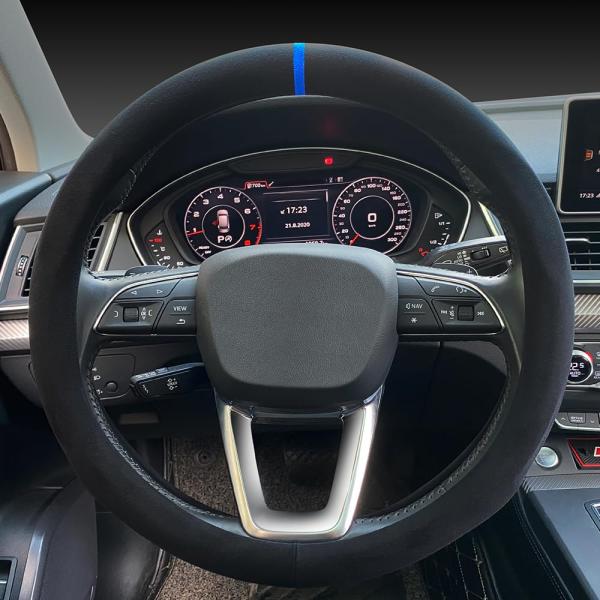 商品名: Carodi 車用スエードハンドルカバー 滑り止め レザー カーインテリア 15インチ ユニバーサル Carodi Car Suede Steering Wheel Cover Car Non-Slip Leather Car I...