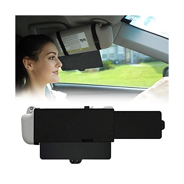 商品名: EcoNour 車用サンバイザーエクステンダー | プルダウンサンシェード 1 つとサイドシェード 1 つで、太陽光のまぶしさ、紫外線、雪目から保護します。 ほとんどの車にユニバーサルフィットバイザーエクステンダー ダンボール ブ...