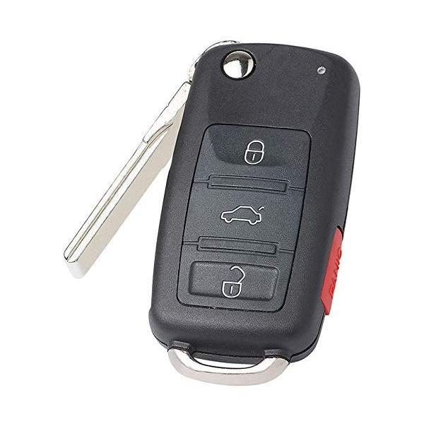 商品名: Keymall キーレスエントリー 交換用カーキー 315MHz ID48 3+1B フォブリモート フォルクスワーゲン VW ゴルフ Eos GTI Jetta Passat Touareg Tiguan CC 5K083720...