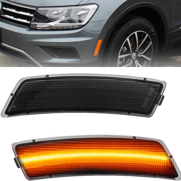 商品名: NJSBYL LEDフロントサイドマーカーランプ 交換用 2012-2019 VW Volkswagen Beetle &amp; 2018-2022 VW Volkswagen Ti-guan アンバー LED ウィンカーライト...
