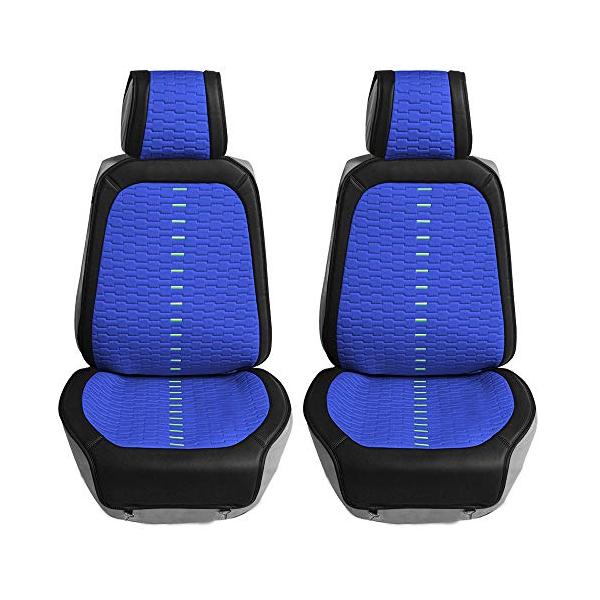 商品名: FH Group カーシートカバー フロントセット 自動車用シートクッション - ローバックカーシート ユニバーサルフィット 自動車用シートカバー カーシートクッション エアバッグ対応カーシートカバー SUV セダン バンブルー ...