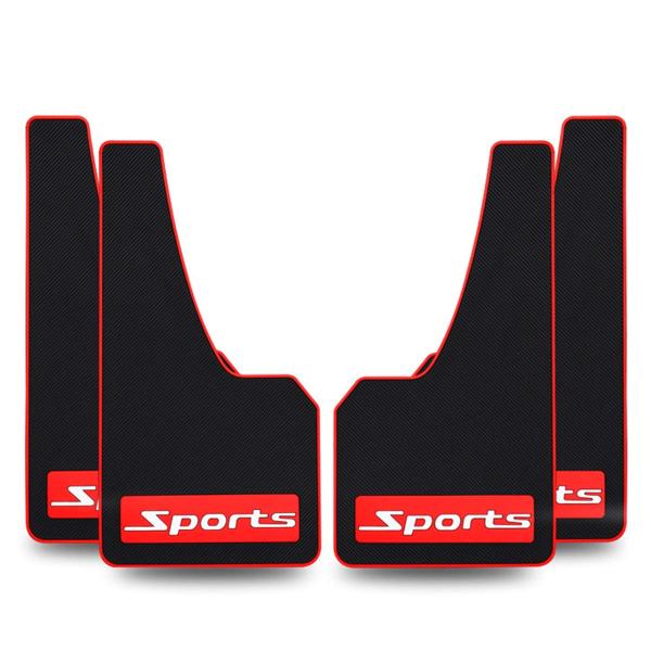 商品名: ソフトマテリアル自動車用マッドフラップ ユニバーサルフィット ブラックスプラッシュガード ゴム製マッドガード 衝突なし ユニバーサル 43.5cm 23cm 0.5cm (スポーツ)。 4 pcs Soft Material Au...