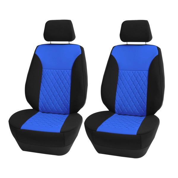 商品名: FB092BLUE102-AVC ネオプレンウルトラフレックスダイヤモンドパターンシート FH Group Front Set Neoprene Car Seat Cover for Low Back Seats with Rem...