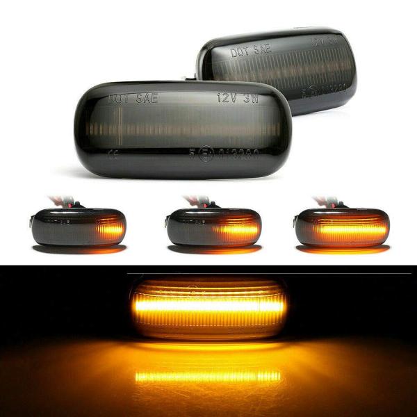 商品名:  GHXSport 2PCS Smoke Lens Amber Dynamic LED Sequential Side Marker For Audi A3 8L / A4 B5 / A6 4B C5 / A8 4D / TT 8...