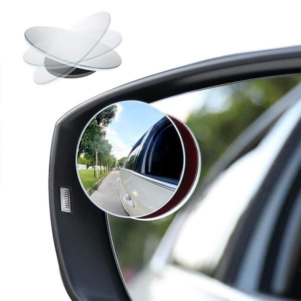 商品名:  Car Blind Spot Mirror, 2" Round HD Glass Frameless Convex Rear View Mirror with wide angle Adjustable Stick for Ca...