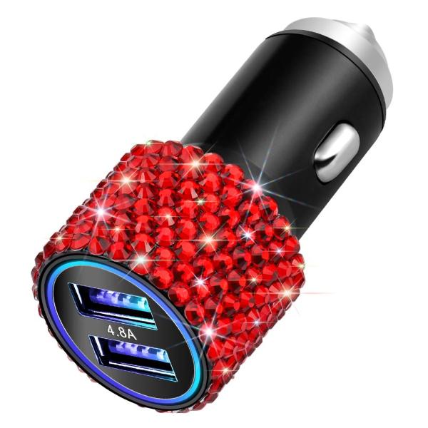 商品名: OTOSTAR デュアルUSBカーチャージャー 4.8A出力 キラキラクリスタルダイヤモンド カーデコレーション アクセサリー 高速充電アダプター iPhone Android iOS Samsung Galaxy LG Nexu...