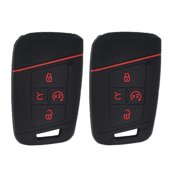 商品名: WEIBISS ラバーキーフォブリモートカバー キーレスエントリーケースホルダー 2個パック 2021 2020 2019 VW フォルクスワーゲン ティグアン アトラス ジェッタ パサート ゴルフ オールトラック KR5FS14...