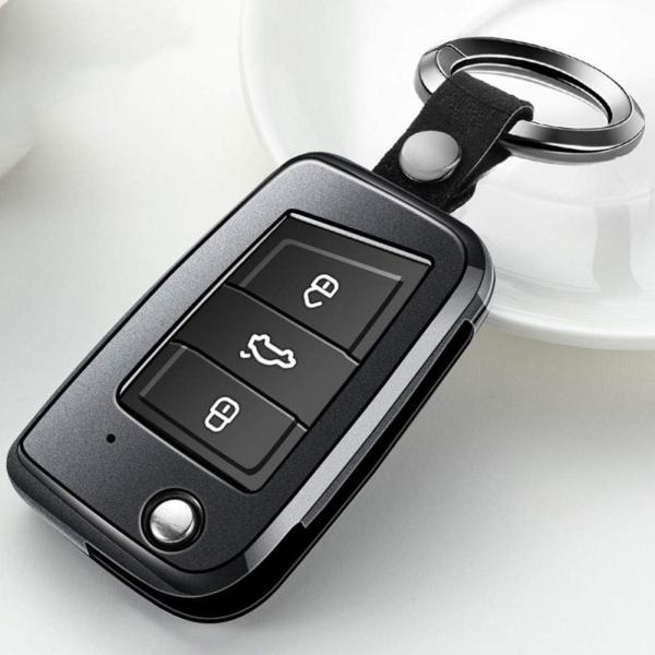 商品名: カーキーフォブカバースマート亜鉛合金キーケース、フォルクスワーゲンゴルフに適合7 gti mk7 r Touran Boraキャディアップ、カーキーシェルABSスマートカーキーフォブ Car Key Fob Cover Smart...
