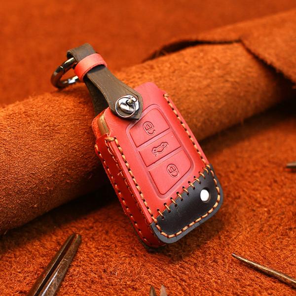 商品名: レザーカーキーカバーキーケースキーシェル、フォルクスワーゲンゴルフ7 gti mk7rトゥーランボラキャディアップに適合 Leather car Key Cover Key case Key Shell,Fit for Volks...