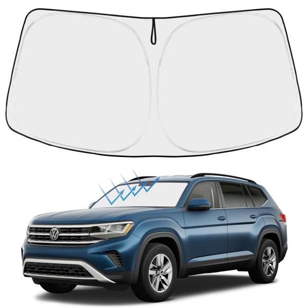 商品名:  Proadsy 2024 Upgrade Front Windshield Sun Shade Foldable Sunshade Protector Custom Fit Volkswagen Atlas 2018 2019 ...