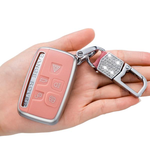 商品名: LCXWZNDY ランドローバーキーフォブケースカバー ランドローバーレンジ対応 (Aピンク) LCXWZNDY for Land Rover Key Fob Case Cover, Compatible with Land Ro...