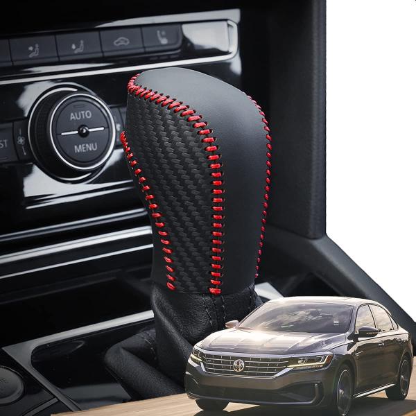 商品名: ACTOOLE カーボンファイバーギアシフトノブカバー Golf Jetta Passat Tiguan Atlas Beetle GLI Eos CC Golf TDI Jetta ハイブリッド ゴルフ R Golf GTI J...