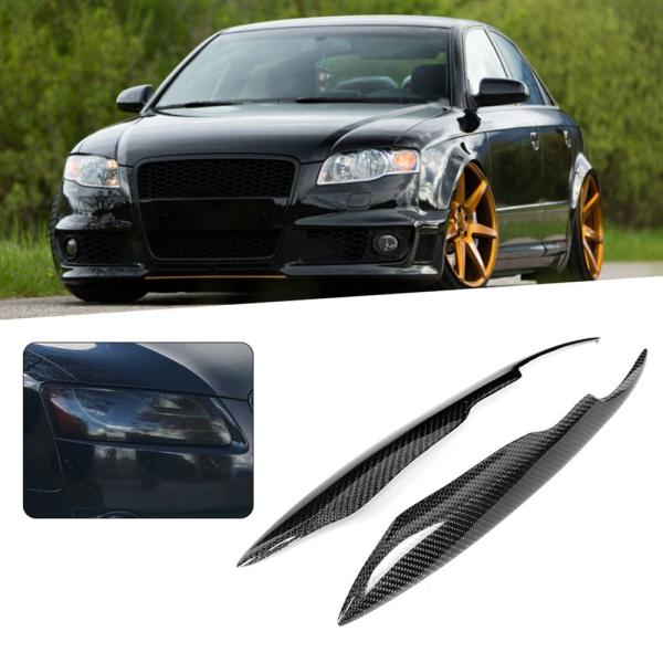 商品名:  HOTRIMWORLD Headlight Eyelids Covers,Carbon Fiber Front Headlamp Eyebrows Eye Lid Decoration Cover Trim,Compatible...