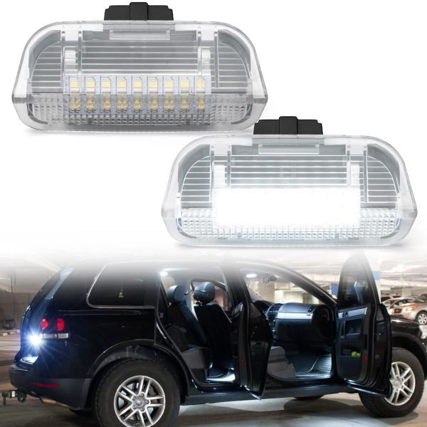 商品名: NSLUMO LEDカーテシーステップライト 交換用 2011-2017 VW Touareg用 18-SMD キセノン ホワイト LED ドア ウェルカムライト 警告 インテリア 水たまりランプ アセンブリ CAN-BUS エラ...
