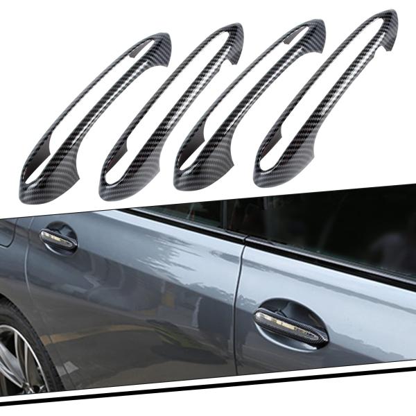 商品名:  Xotic Tech Exterior Door Handle Cover trims Compatible with BMW 5 Series G30 530i 530e 540i M550i 2018-up (Carbon ...