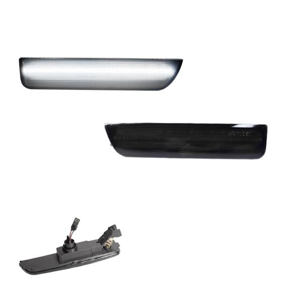 商品名: ADIIL スモークレンズ ホワイト LED フロントバンパーサイドマーカーライト 2001 2002 2003 2004 2005 VW Passat B5.5用 OEM サイドマーカーランプ交換用 ADIIL Smoke Le...