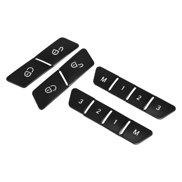 商品名: ABSOPRO カーシート メモリー ドア ロック アンロック ボタン ステッカー 調整 スイッチ ボタン トリム カバー ベンツ A Class 13-17 用 ブラック (12個セット) A ABSOPRO Car Seat ...