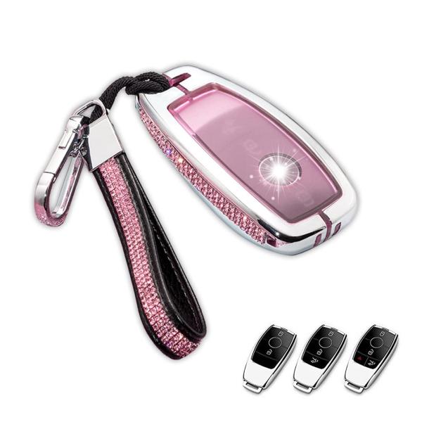 商品名:  JanneChou Bling Diamond Style Smart Key Fob Case Shell Fit for Mercedes-Benz 2019-2021 A-Class C-Class G-Class 201...
