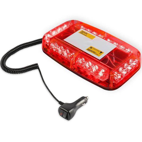 商品名: UYYE 24LED ストロボライト トラック 車両緊急ライト ミニストロボライトストリップ 磁気ベース付き 車の外装アクセサリー 12-27V 除雪機 トラック 建設車両用 (レッド) UYYE 24LED Strobe Lig...