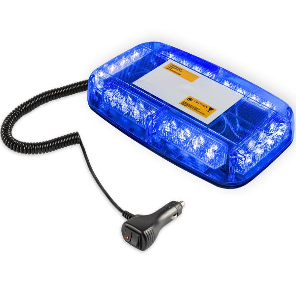 商品名: UYYE 24LED ストロボライト トラック 車両緊急ライト ミニストロボライトストリップ 磁気ベース付き 車の外装アクセサリー 12-26V 除雪機 トラック 建設車両用 (ブルー) UYYE 24LED Strobe Lig...