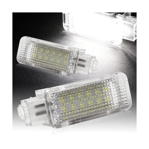 商品名:  HK5 Pair 6000K White LED Footwell Sidestep Under Door Courtesy Step Door Light Compatible with 2000-2012 Audi TT &...