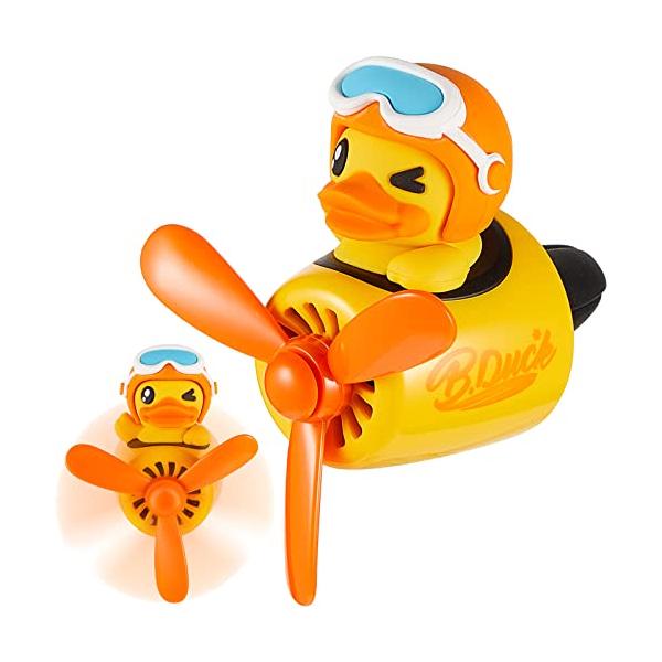 商品名: Bear Pilot 車用芳香剤 かわいい車用ディフューザー 回転プロペラ エアアウトレット 通気口フレッシュナー 自動車用アヒルの芳香剤 アロマテラピーオーナメント 車用カーアクセサリー (ダックスタイル) Bear Pilot...