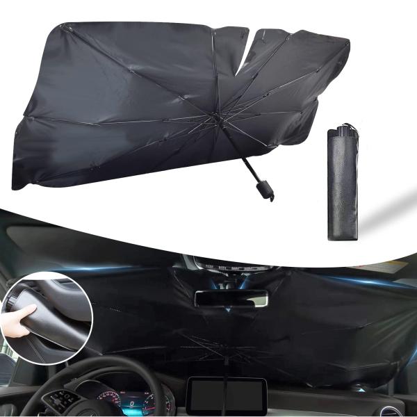 商品名: Miytsya フロントガラスサンシェード 車 最新アイスクリスタル ナノコールドリフレクター 車を太陽光線によるダメージから保護 傘 サンシェード ほとんどの車 SUV トラック ユニバーサルフィット 車を涼しく保ちます (31...