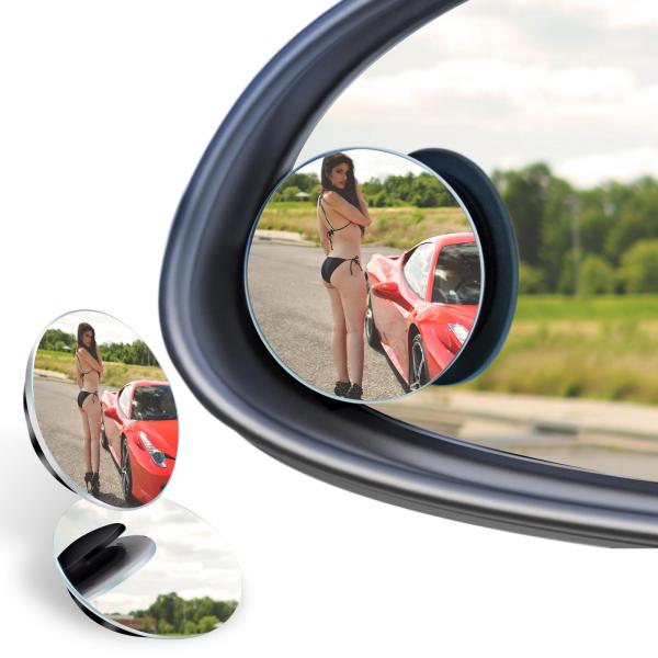 商品名:  2PCS Blind Spot Car Mirror-360°Wide Angle Side Applicable to Various Models Blindspot Blindspot Mirror Automotive ...
