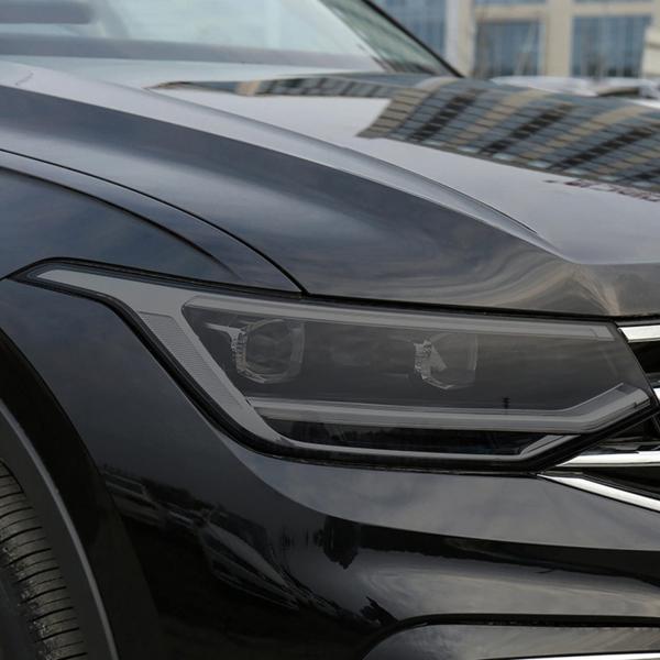 商品名: フォルクスワーゲン VW ティグアン フェイスリフト 2020 2021 車のヘッドライト保護フィルム スモークブラックティントラップ ビニール透明 TPU ステッカーに適合 Teptdirio Fit for Volkswage...