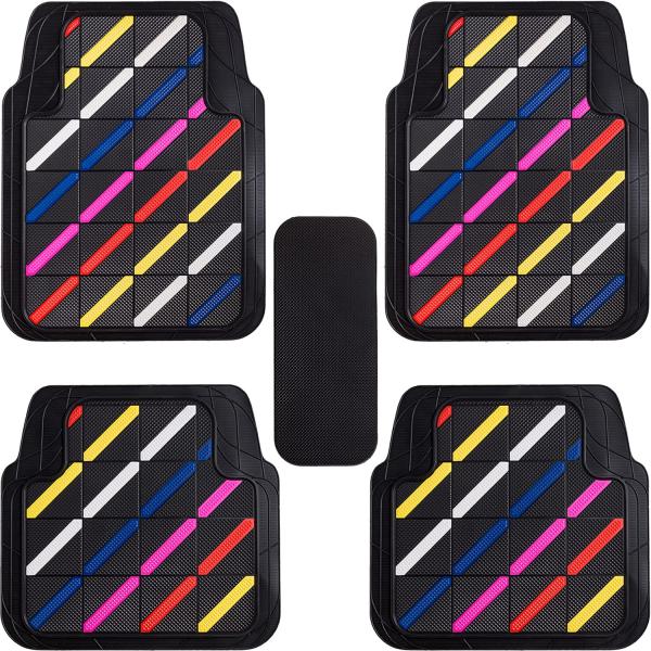 商品名:  TUCAREST Universal Trimmable Heavy Duty 4-Piece Premium Latex Rubber Floor Mat for Cars, SUVs and Trucks, Waterpro...