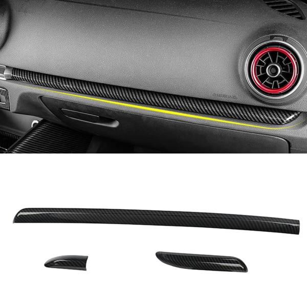 商品名:  JESYMBX For Audi A3 S3 RS3 2014-2018 LHD Center Console Door Panel Carbon Fiber Trim ABS Interior Moldings Cover T...