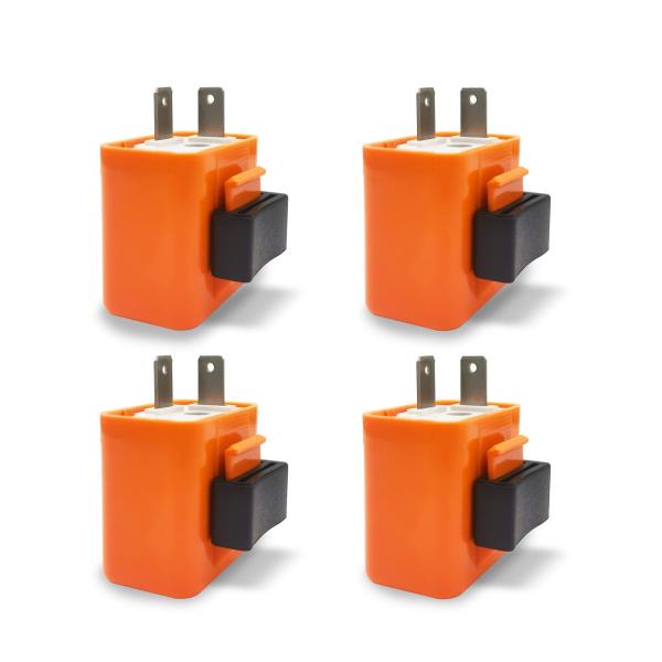 商品名: 4個 12V 2ピン フラッシャーリレー 12V 2ピン 電子ウィンカーフラッシャーリレー LEDフラッシャーリレー 速度調整可能 2ピン 電子ウィンカーフラッシャーリレー 車 オートバイ トラック用 ASUBHA 4PCS 12...