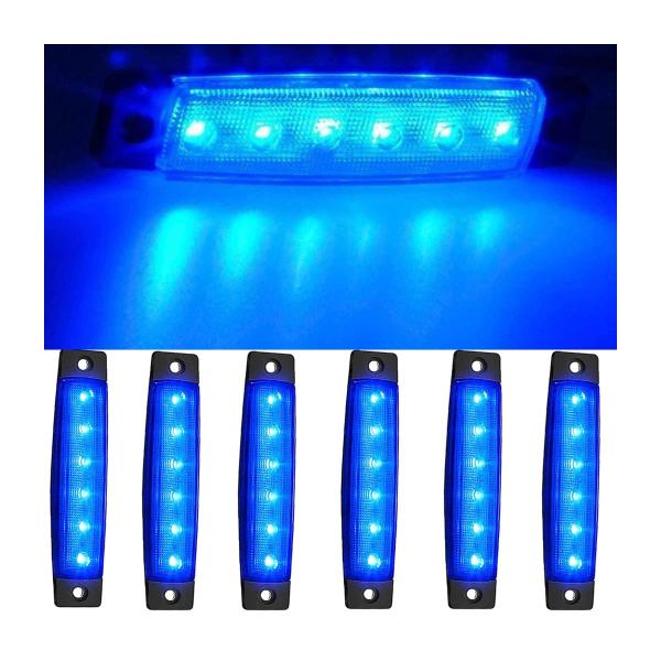 商品名:  HIPOPY LED Side Marker Indicator Lights, 10PCS 6 LED Front Rear Clearance Lamp, 3.8" Waterproof Taillight Brake St...