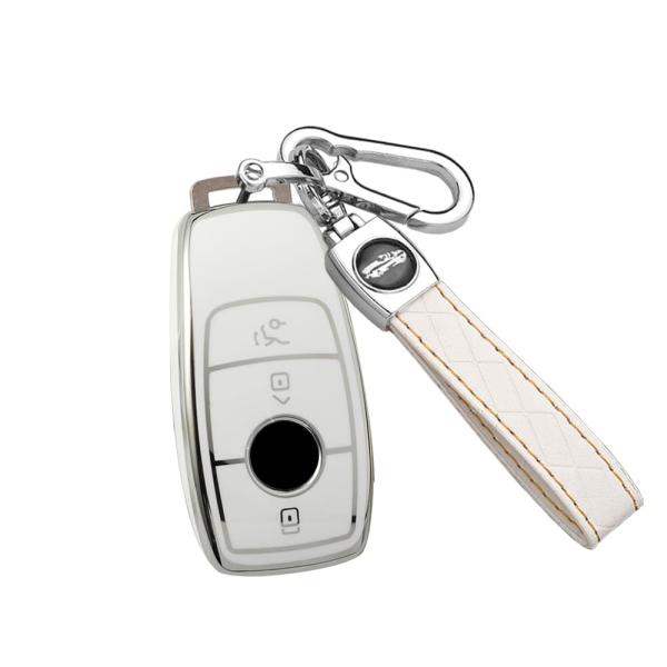 商品名:  ontto TPU Key Fob Shell Fit for Benz Key Case for 2017-2021 E-Class Silver Edge Car KeySkin for 2018-2021 S-Class ...