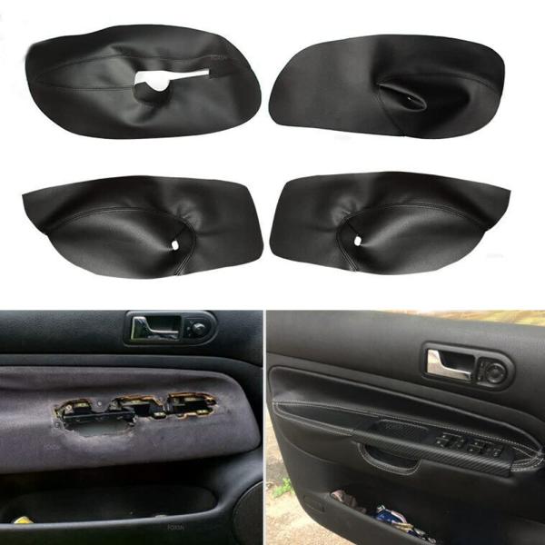 商品名: SZFKACCESS VW 1998 1999 2000 2001 2002 2003 2004 2005 2006 Bora Jetta Golf MK4 ブラック インテリアドアパネル アームレスト マイクロファイバーレザーカ...