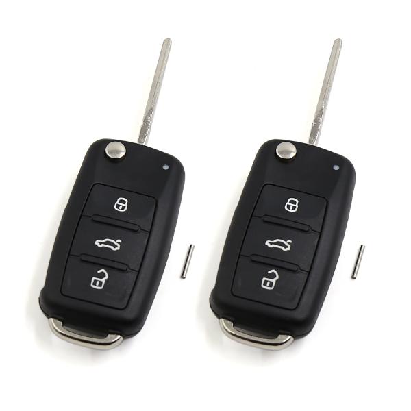 商品名:  X AUTOHAUX 2pcs Replacement Flip Folding Keyless Entry Remote Key Case Shell for VW Beetle Caddy Jetta 2011- 2013 ...